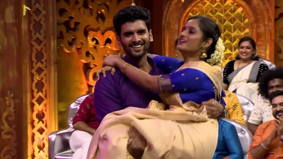 Watch Rishi and Kabani win the task Onam Bumper TV Serial Best Scene of ...